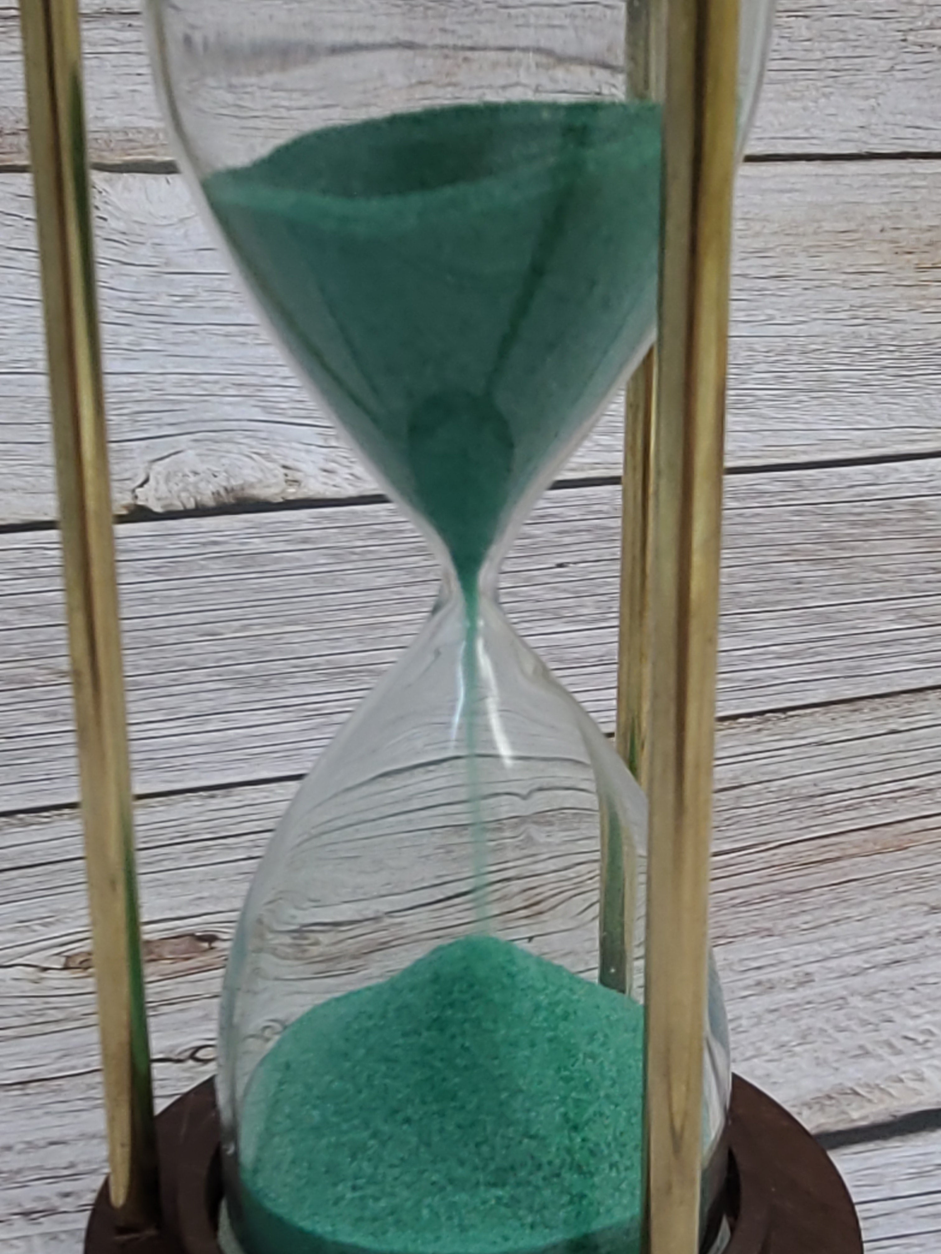 Hour Glass Timer - Antique Brass Sand Timer for Elegant Decor