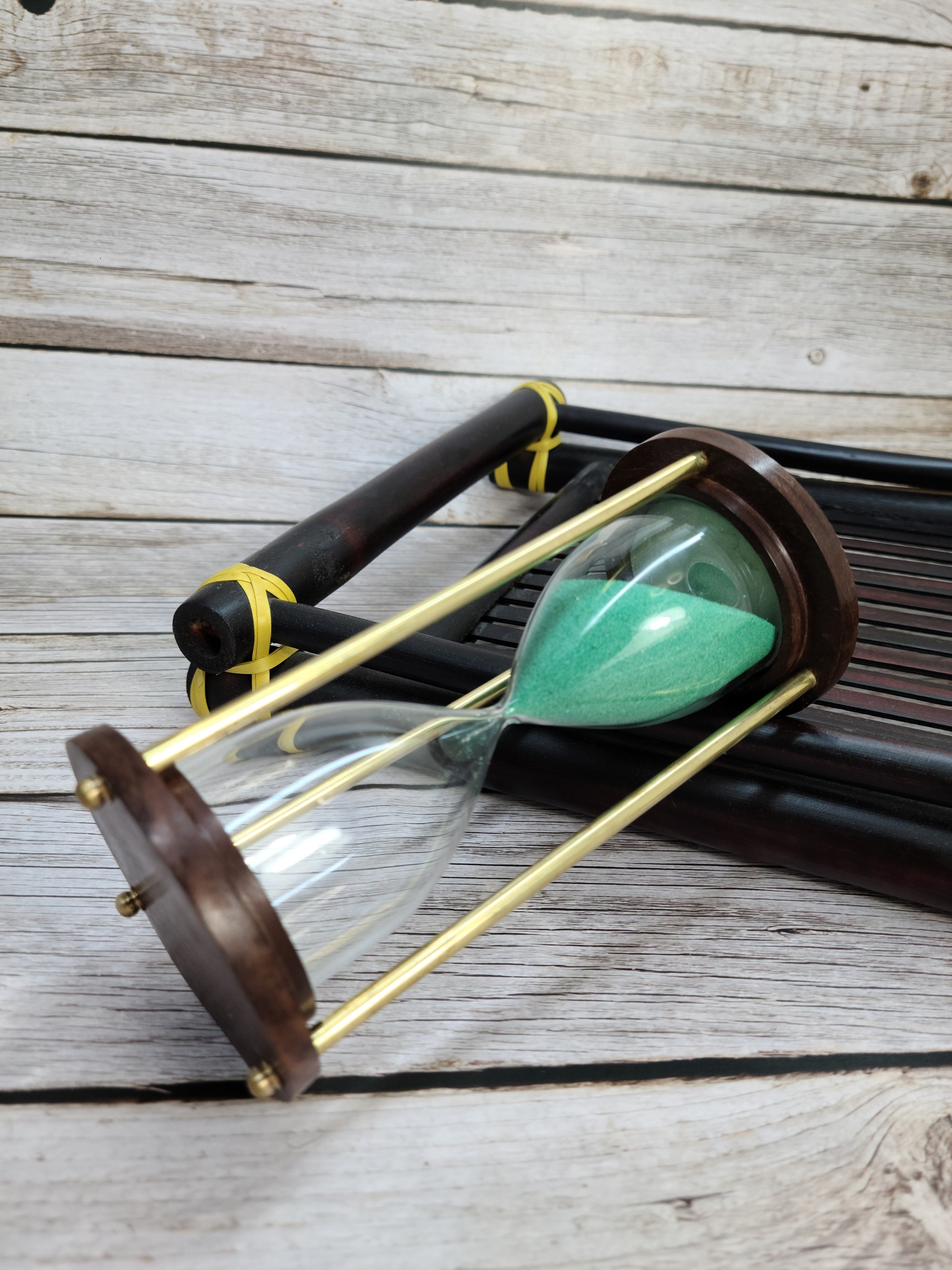 Hour Glass Timer - Antique Brass Sand Timer for Elegant Decor